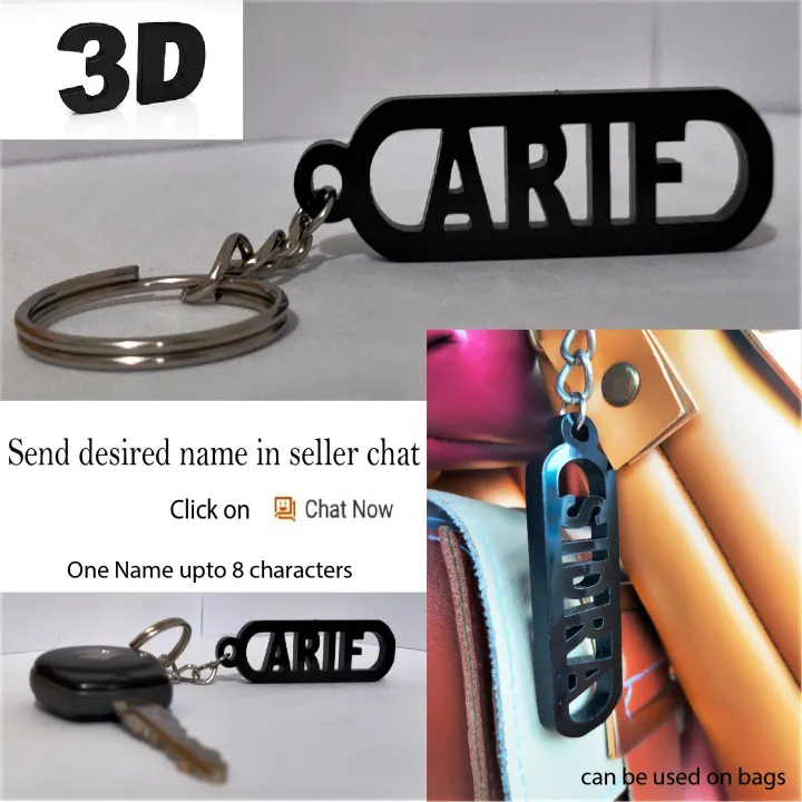 3D Customized Name Keychain - Acrylic - Gift item | Daraz.pk