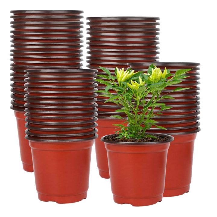 Pack of 10 Pots soft Plastic pots for plants and flower growing Dia 3 ...