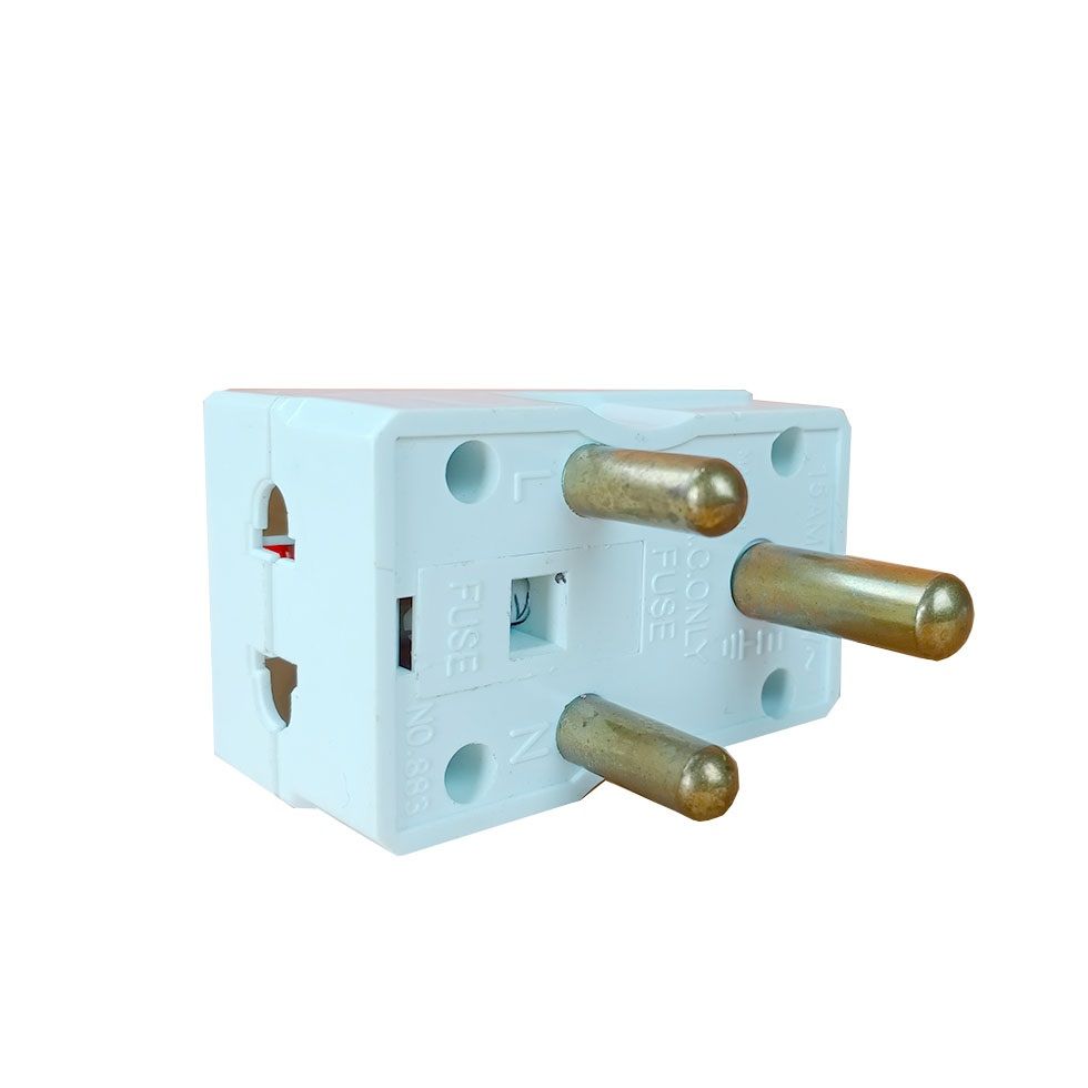 Clopal 15A Round 3 Pin Universal Socket Multi Plug with Fuse | Daraz.pk
