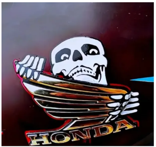 1pc Honda skull logo new design bumpers stickers | car stickers | bike ...