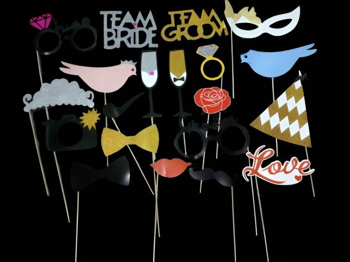 Pack of 15 - Engagement Photoprops (Group Photo Party Prop) - Assorted ...