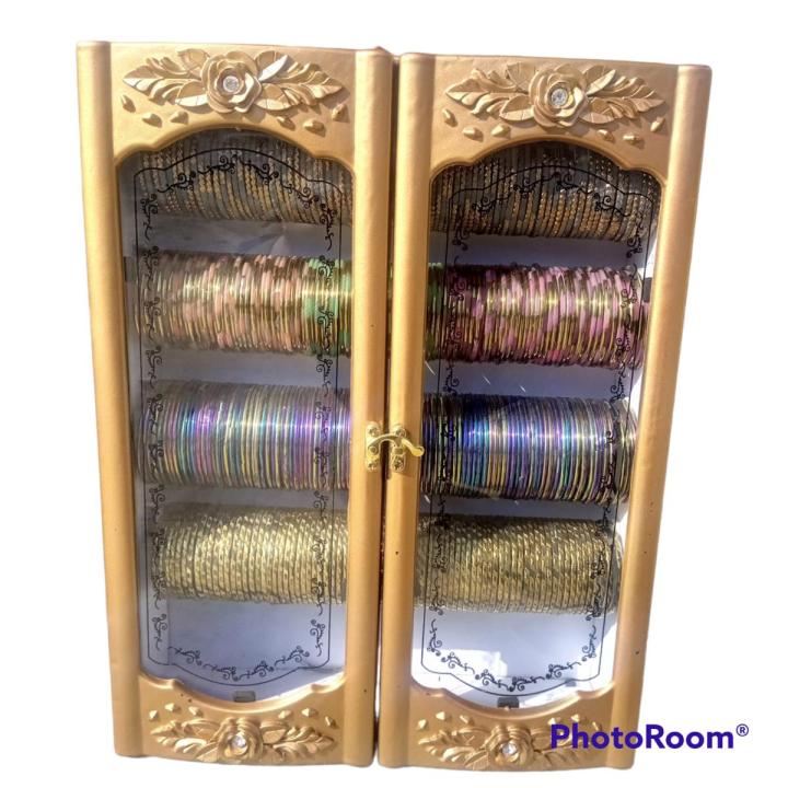 Large wooden women cubord bangle stand/2 glasses doors& 4 rods ...