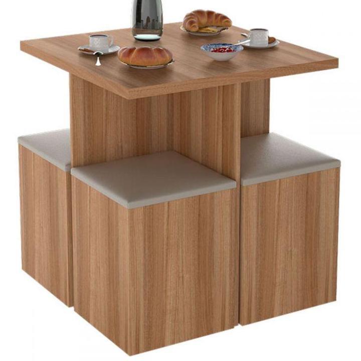 5-Piece Modern Table and Stool Set with Hidden Storage | Daraz.pk