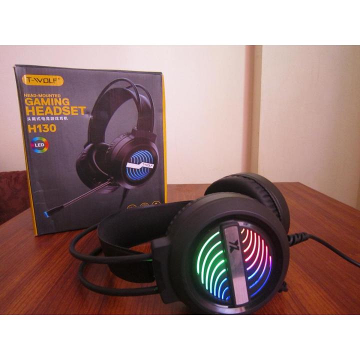 Thunder Wolf H130 USB wired gaming headset with 7.1 surrounded sound ...