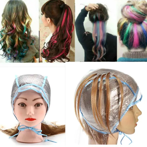 Dye Cap + Hook Reusable Set Professional Hair Salon Color Coloring ...