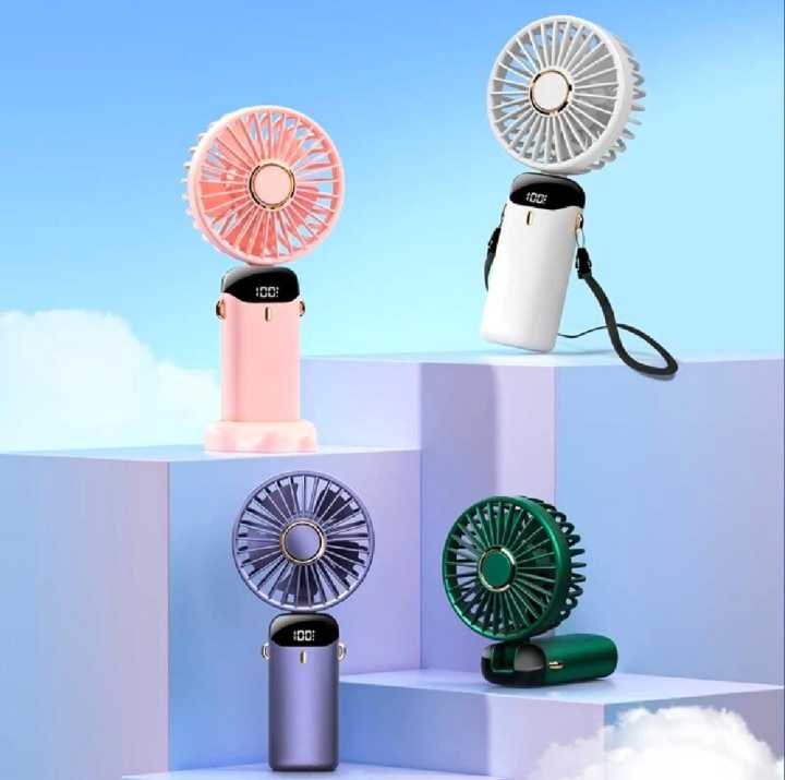 USB Handheld Mini Fan Foldable Portable Neck Hanging Fans 5 Speed ...