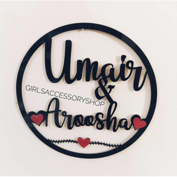 Acrylic name frames 10 x 10 inches | Daraz.pk