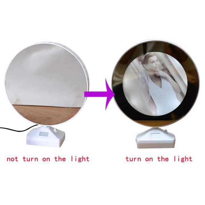 Magic mirror photo frame with led light Non Customized | Daraz.pk