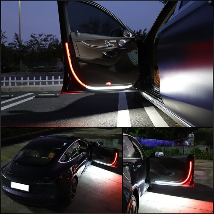 Red White 120cm 2 in1 Universal Car Door Opening Warning Strip Strobe ...