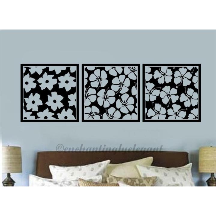 Hibiscus Flower Border Vinyl Decal Wall Sticker (20 Inches by 60 Inches ...