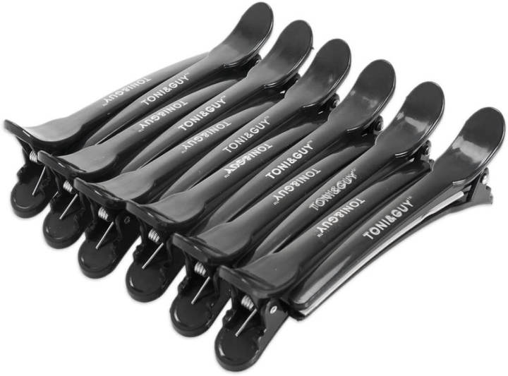 Pack of 6 Black Hair Sectioning Clips - Salon Professional Section ...