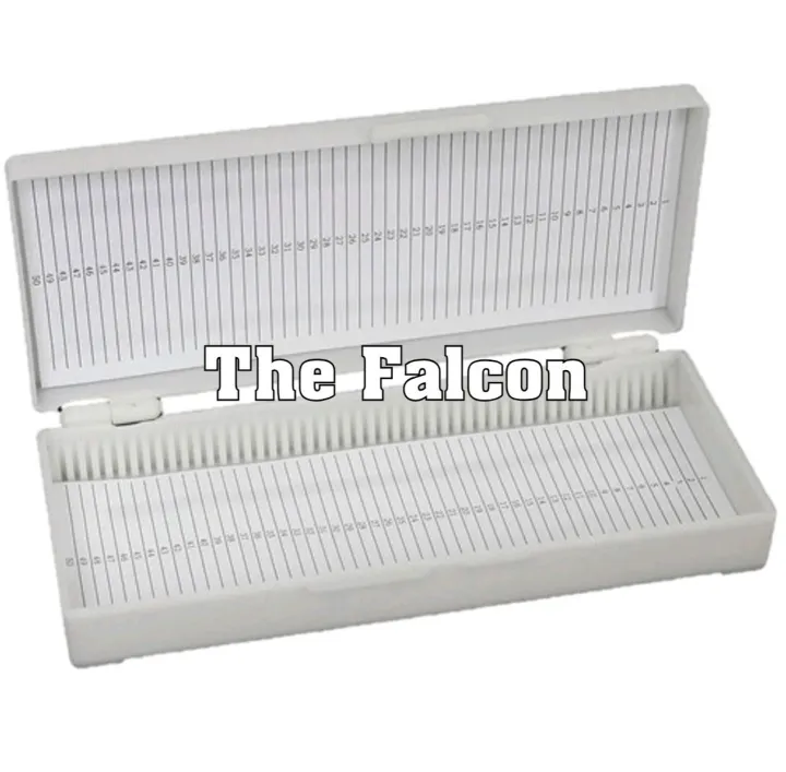 Plastic microscope slides box for 50 slides / plastic microscope slide ...