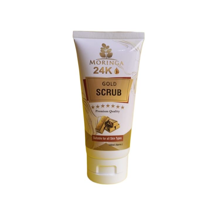 Moringa 24K Gold Scrub Premium Quality 150ml For All Types of Skin ...