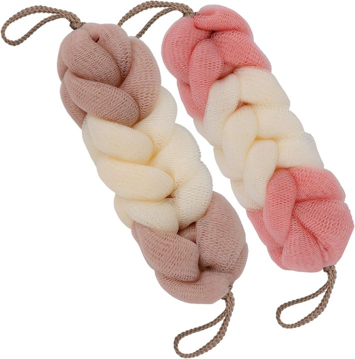 Pack Of 2 Bath Belt Loofah Belt Scrubber Back Scrubber Sponge Strip for ...