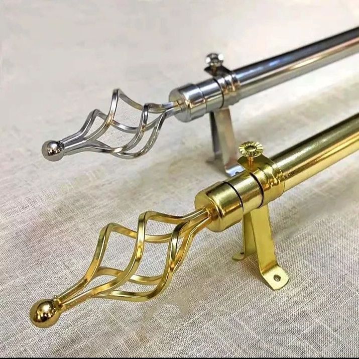 Pack Of 2 - Curtain Rod Ends Stopper - Twisted Design - High Quality ...