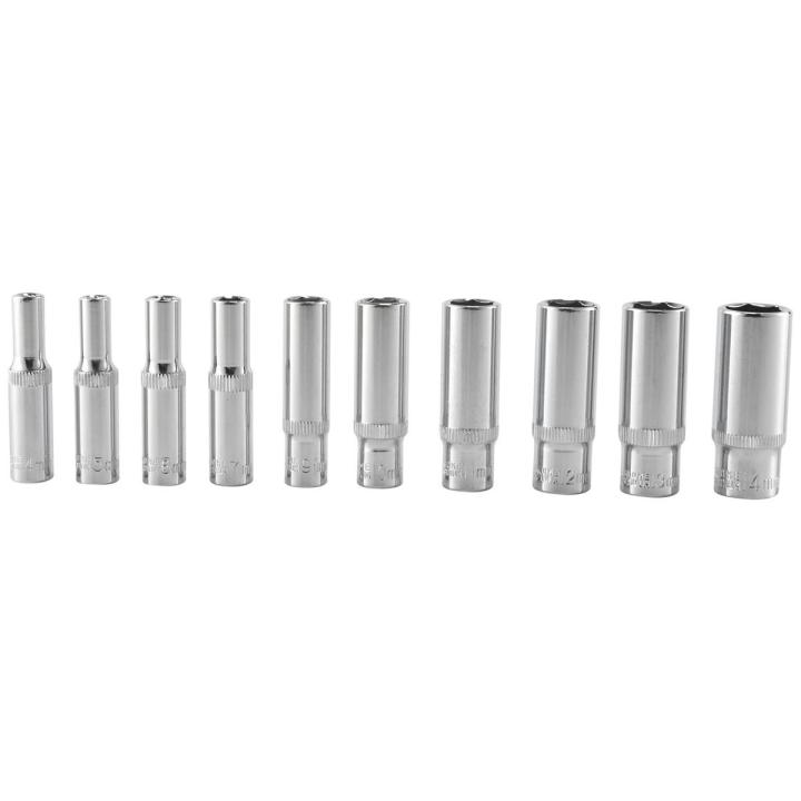 11 pcs 1/4 inch Drive Deep Socket Set CRV Hand Tools 6 Point Long ...