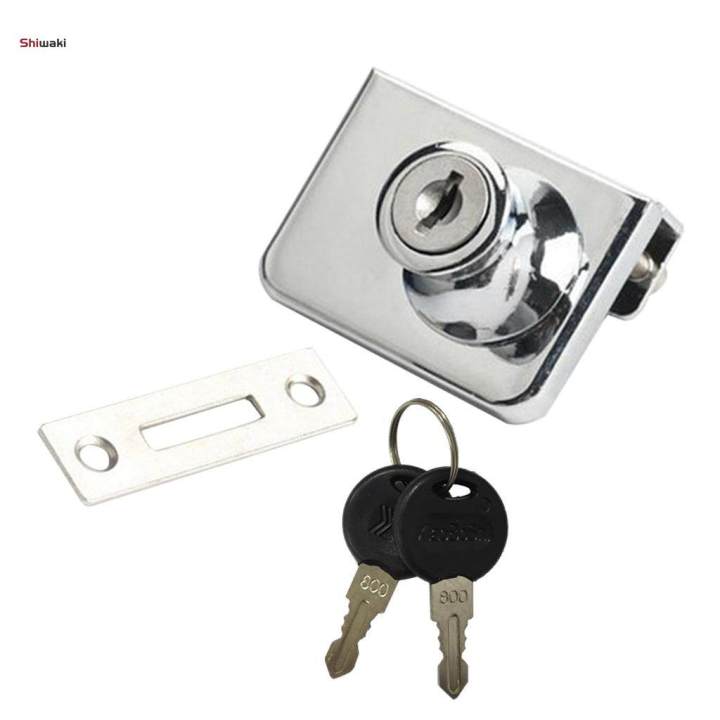 2xHeavy Duty Display Cabinet Showcase Lock Glass Door Lock 48x35mm B ...