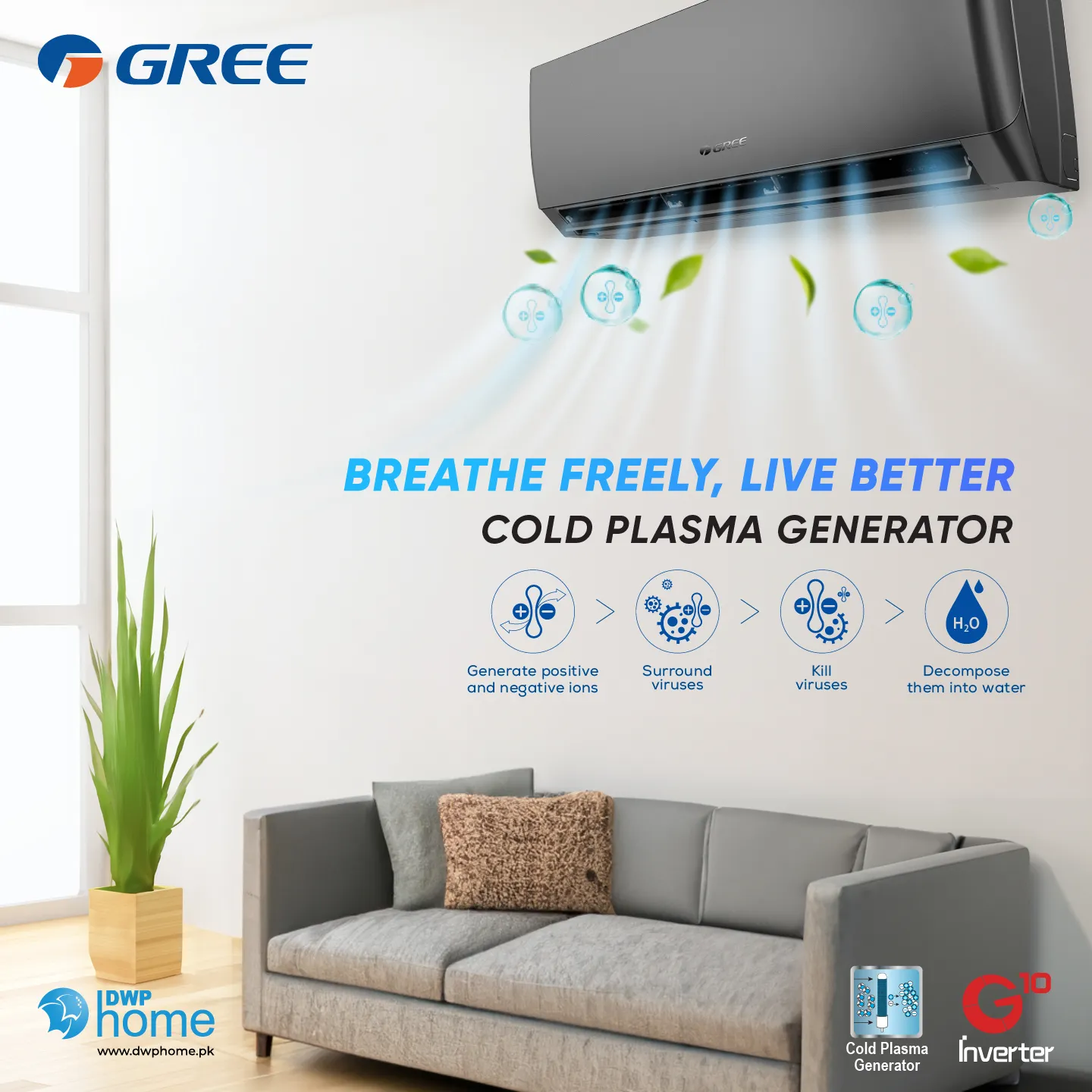 Gree Inverter AC - Latest Model - GS-18PITH11W / 14S - 1.5 Ton - Pular ...