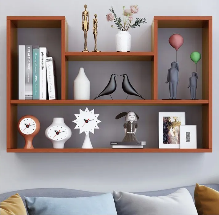 Wall Mounted Box Shelves URBNLIVING Height 16cm Set Of 4 Wooden Oak