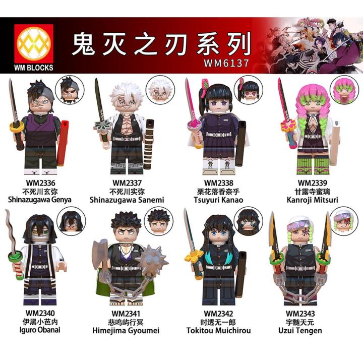 Single Sale Demon Slayer Kamado Tanjirou Figures Building Blocks Nezuko ...