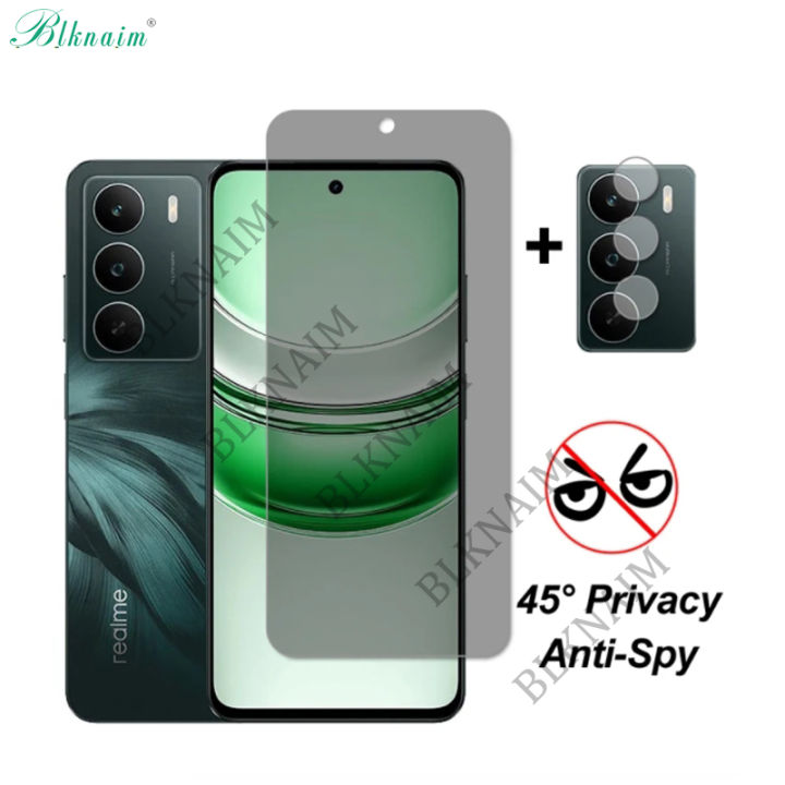 BLKNAIM 2in1 Full Anti SPY Privacy Film For Realme C71 C75X C75 C73 Tempered glass Privacy ...