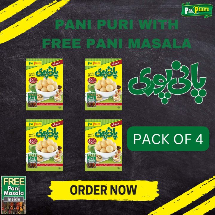 Pack of 4 Crispy Gol Gappay with free Chatpatta Spicy Pani masala ...