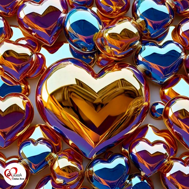 Pack of 5 Reflective Hearts for Wall Decor - 5 Unique Shapes in Random ...