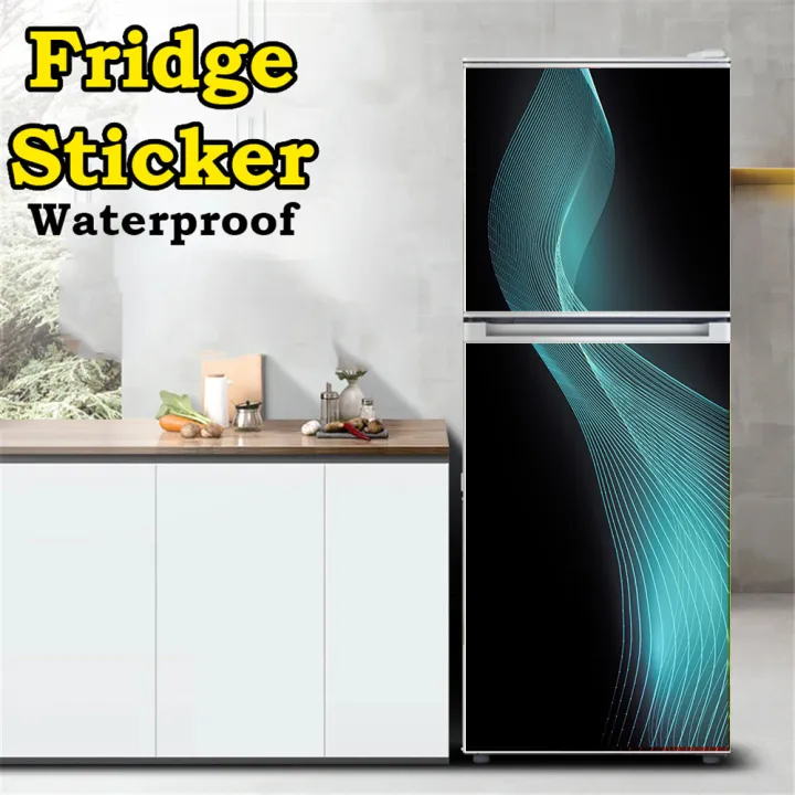 Abstract Style Self-Stick Fridge Door Wrap – Waterproof Fridge ...