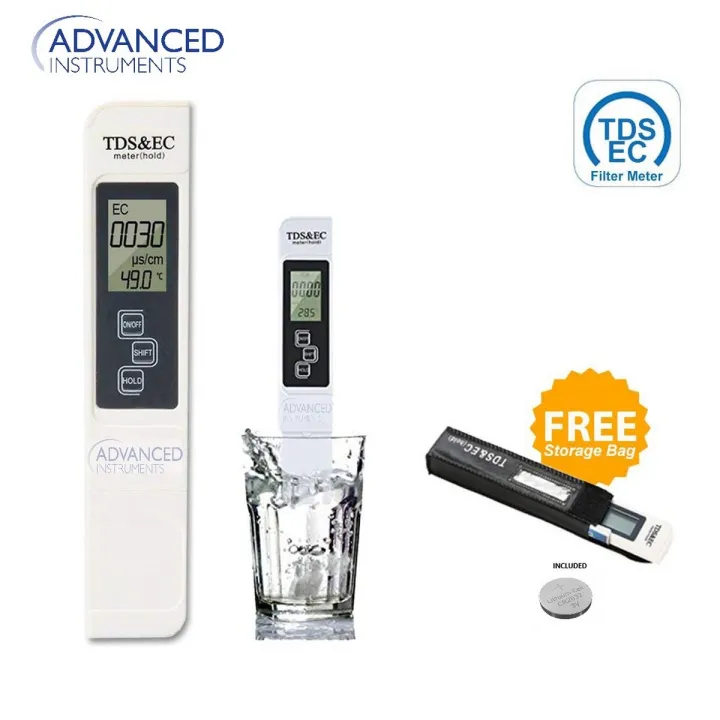 Original Advanced Instruments 3 in 1 LCD Digital TDS EC PPM Measuring ...
