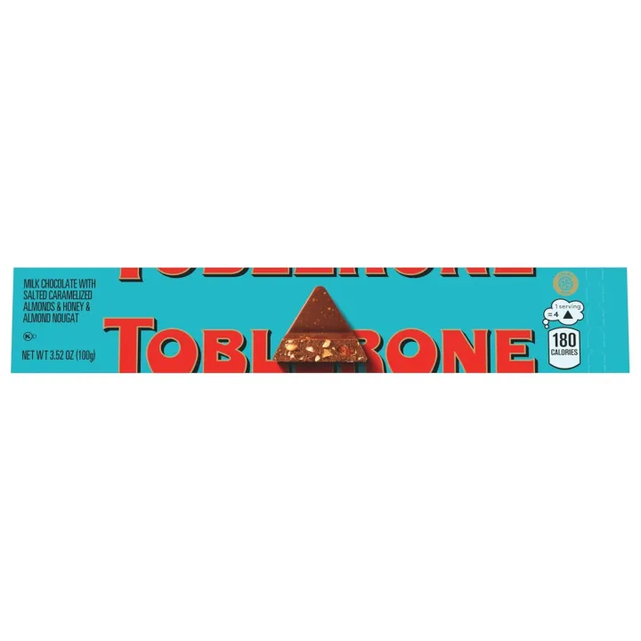 Toblerone Crunchy Almonds Milk Chocolate Bar – 100g | Swiss Triangular ...