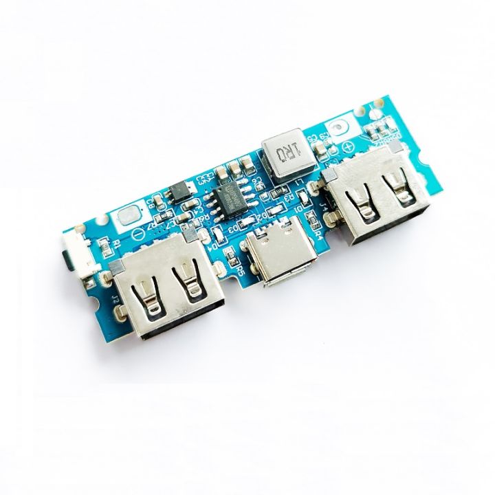 Lithium Battery Charger Board LED Dual USB 5V 2.4A Micro/Type-C USB ...