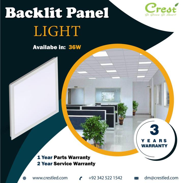 Crest LED Backlit Panel Light 36W (2 ft x 2 ft) | Daraz.pk