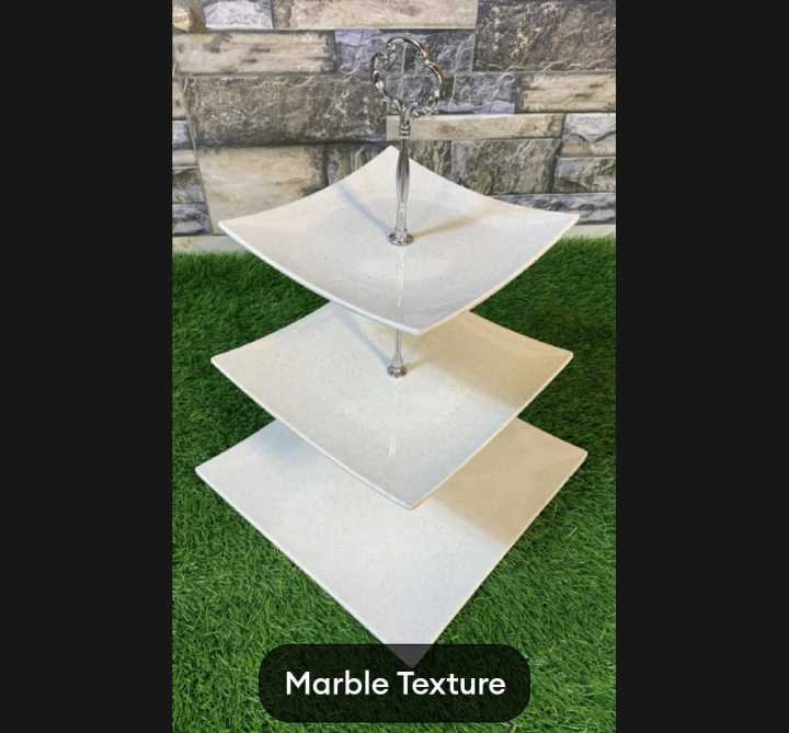 Melamine 3-Layer Cake Platter – Tiered Dessert Stand for Cakes ...