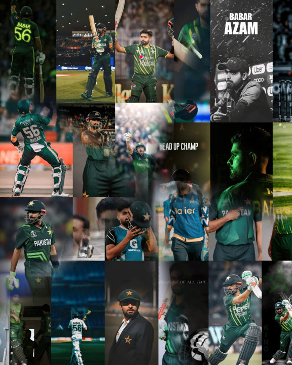 Random Mix Babar Azam Sticker Cards 5 x 3 Inches Cards Best Quality For ...