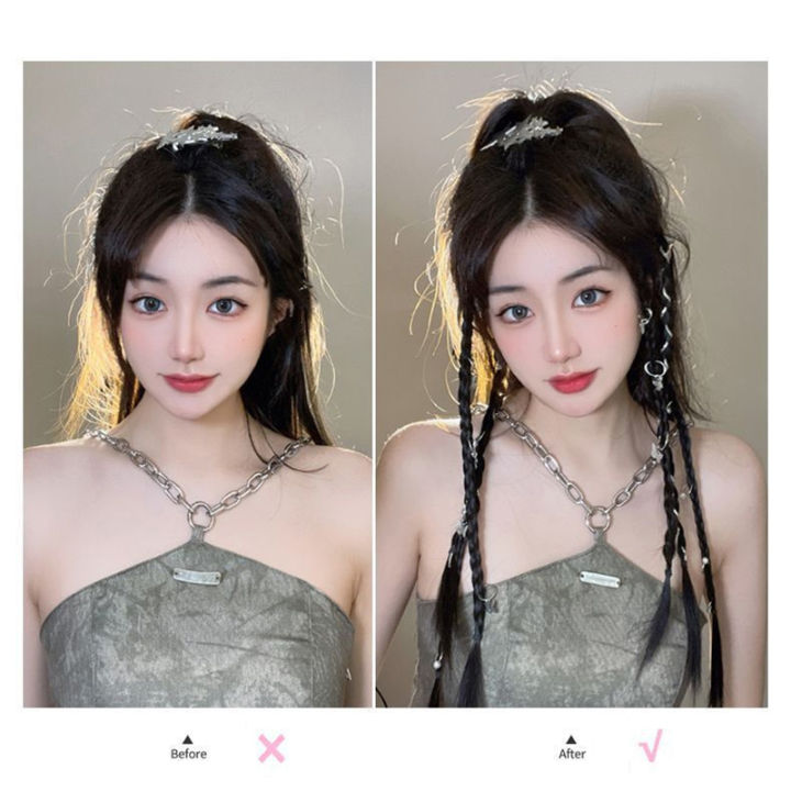 Synthetic 1pcs Braid Wig With Strong BB Clip Lightweight Box Braid ...