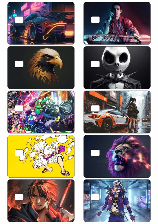 New Design 2Pcs ATM Card Skin Stickers With Free Card Cover. | Daraz.pk