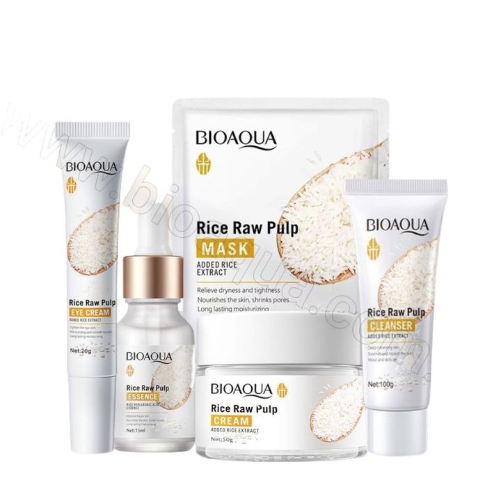 BIOAQUA Pack of 5 Rice Glow & Glowing Skincare Series | Daraz.pk