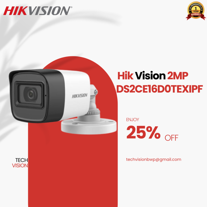 Hikvision DS-2CE16D0T-EXIPF 2MP Bullet Camera | Daraz.pk