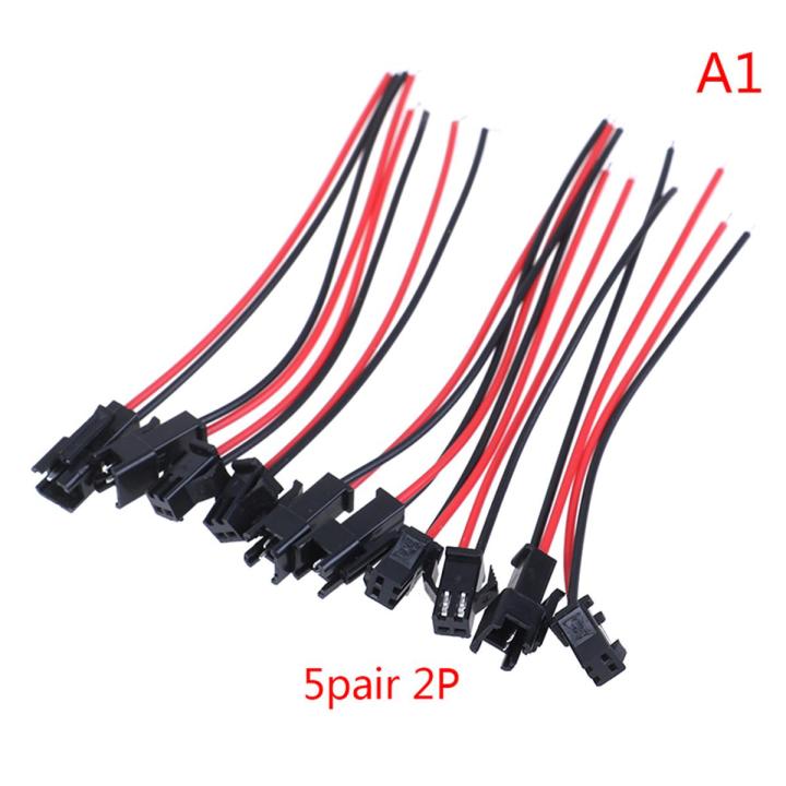 5Pairs SM 2Pin 3Pin 4Pin Male and Female LED Strip Wire Connector 20cm ...