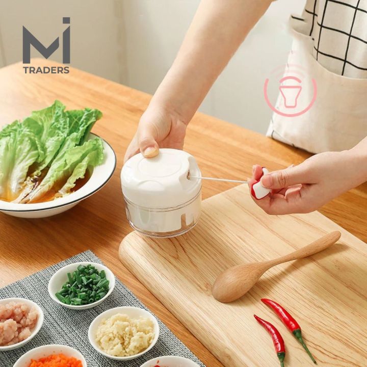 hand chopper - mini chopper - hand chopper machine - Mini Garlic Slicer ...