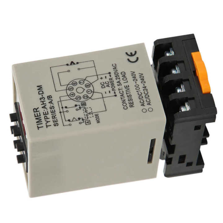 AH3-DM Timer Relay Delay Digital Display A/B Dual Mode with Base High Accuracy AC220V | Daraz.pk
