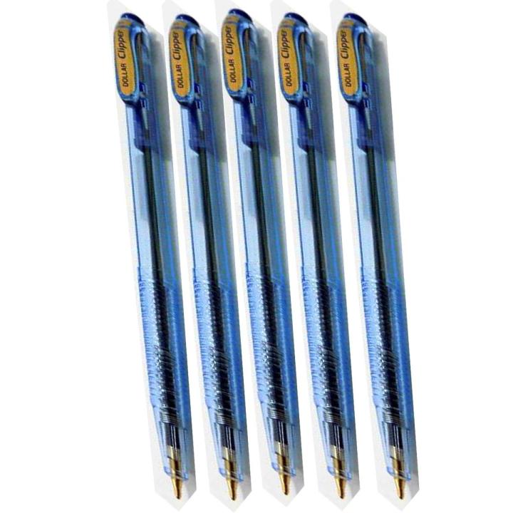 Dollar Clipper Ball Pen Blue Art # BPCLF (5 Pcs) | Daraz.pk