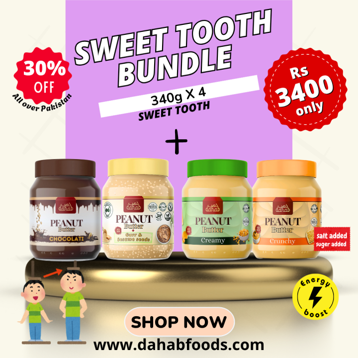Sweet Tooth peanut butter Bundle x 340g | Daraz.pk