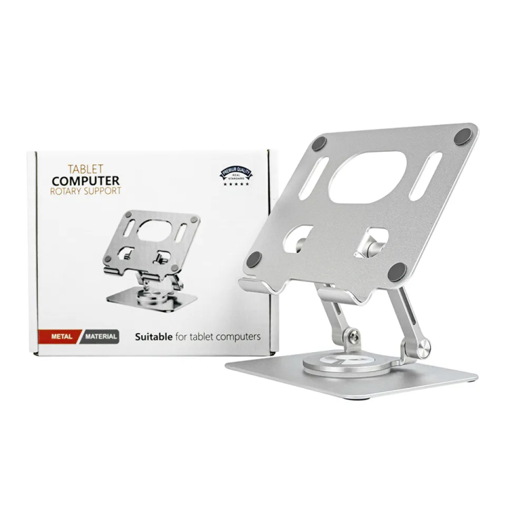 J18 Tablet 360° Adjustable Aluminum Stand, 15cm Height – Rotating Desk ...