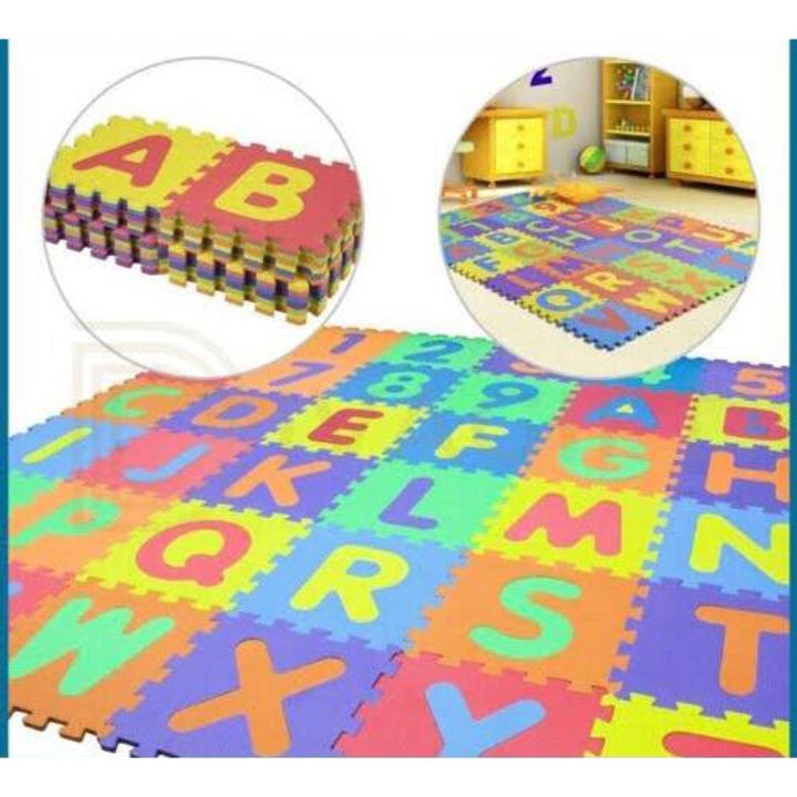 Puzzle Foam Mat for Kids, 30×30cm ( 26pcs ) Interlocking Learning ...