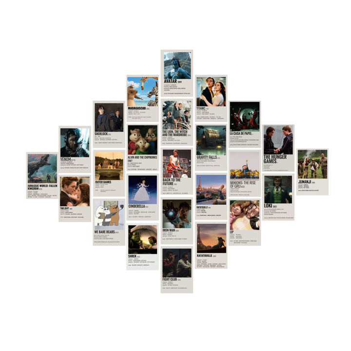 Movie posters stickers of your choice in 4x6 inches for asthetic wall ...
