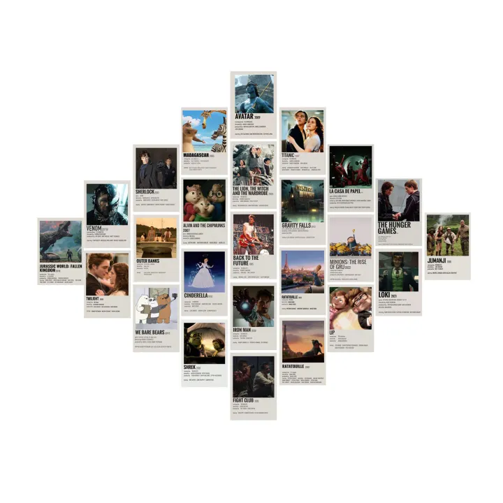 Movie stickers of your choice in 4x6 inches for asthetic wall decor l ...