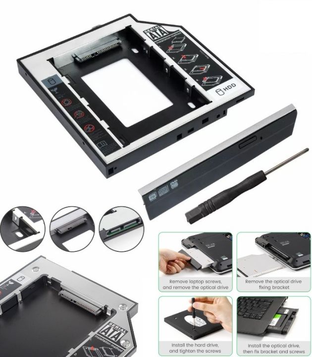 Laptop HDD Caddy 9.5mm SATA 3.0 for 2.5" External Hard Drives for ...