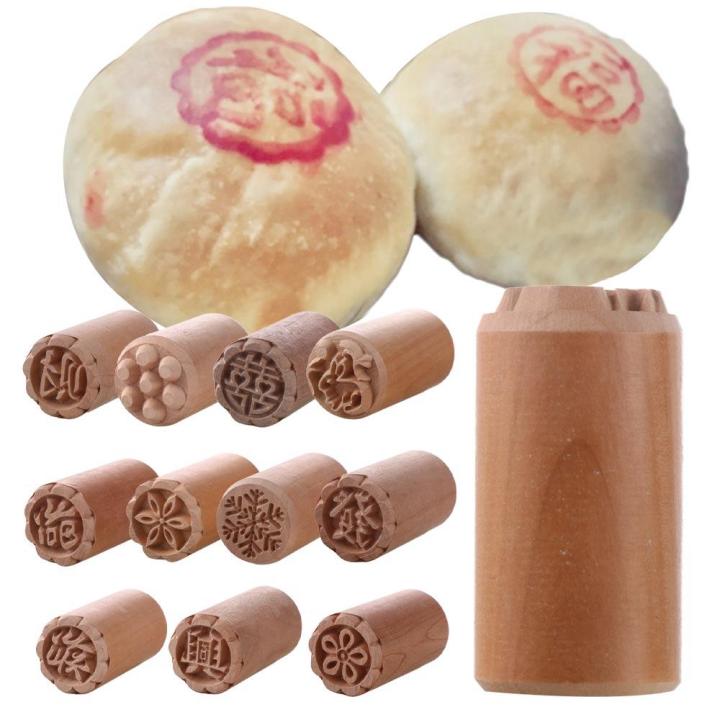 Wood Manual Pastry Tools Traditional Chinese Hand Pressure DIY Bakeware ...