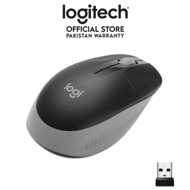 Logitech M191 Full-Size Wireless Mouse (Mid Grey) | Daraz.pk